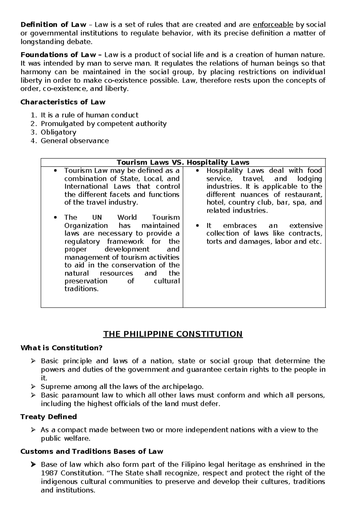 FOR HM NI ATTY - the notes says it all - Definition of Law – Law is a ...