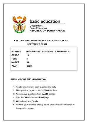 Grade 4 English Memo June 2021 KM AS GM JP - TOM NEWBY SCHOOL ...