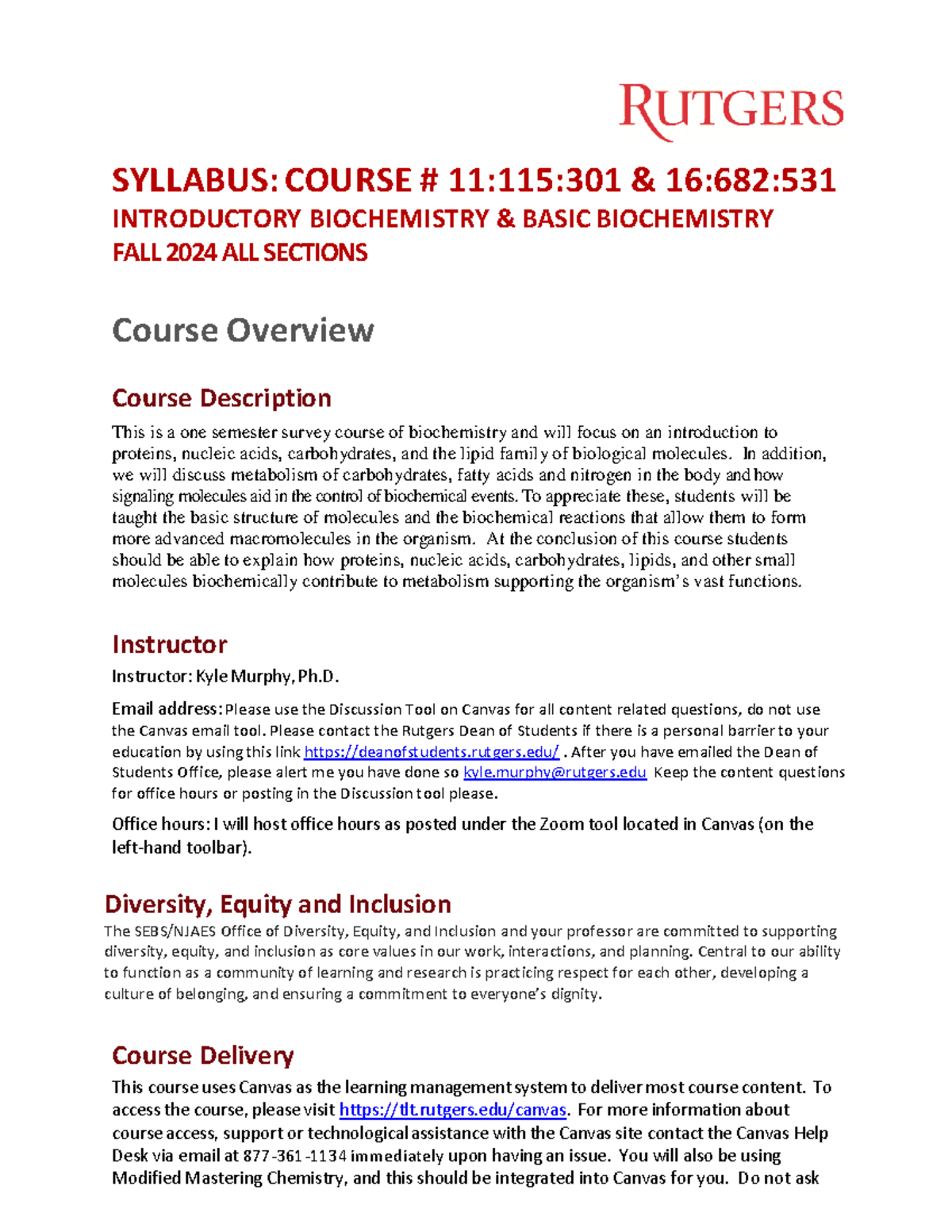11 115 301 syllabus fall 2024 all sections - SYLLABUS: COURSE # 1 1: 115 : 301 & 16:682: - Studocu