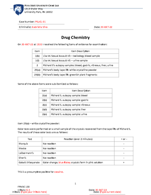 Case Notes - SAK and Evidence Inventory part 2 - PENN STATE UNIVERSITY ...