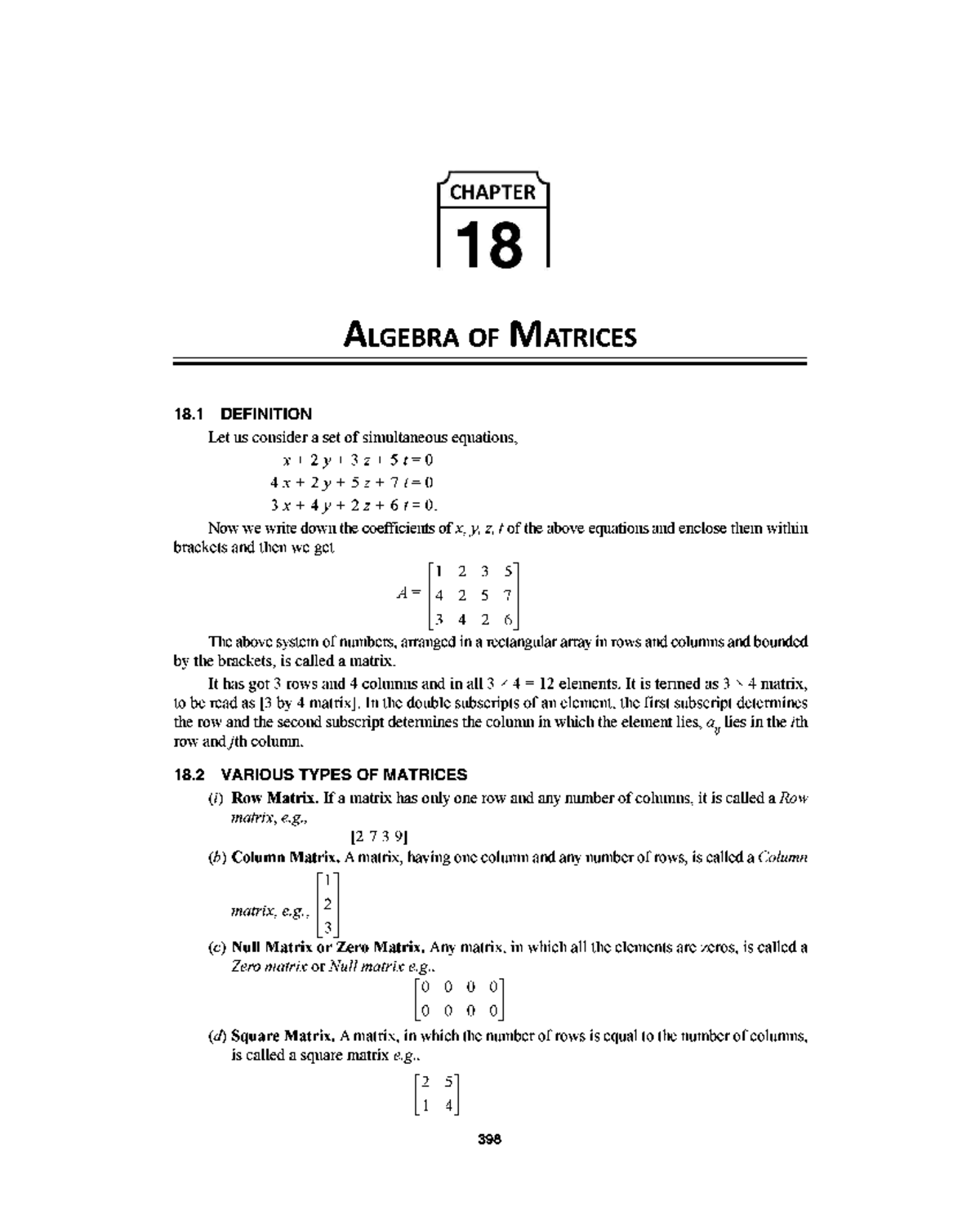 Higher Engg Maths- 18 - Special Algebra of Matrices - Applied ...