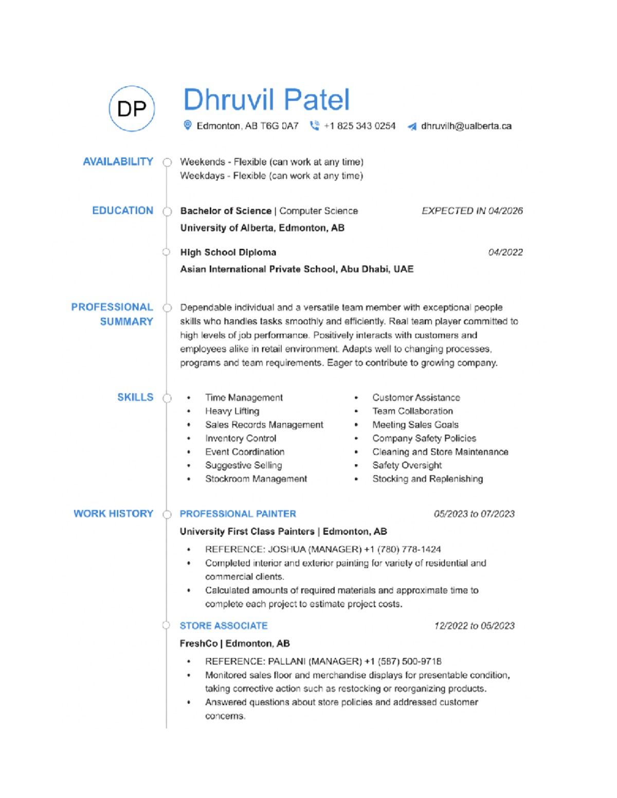Resume- Dhruvil Patel - Cmput201 - Studocu