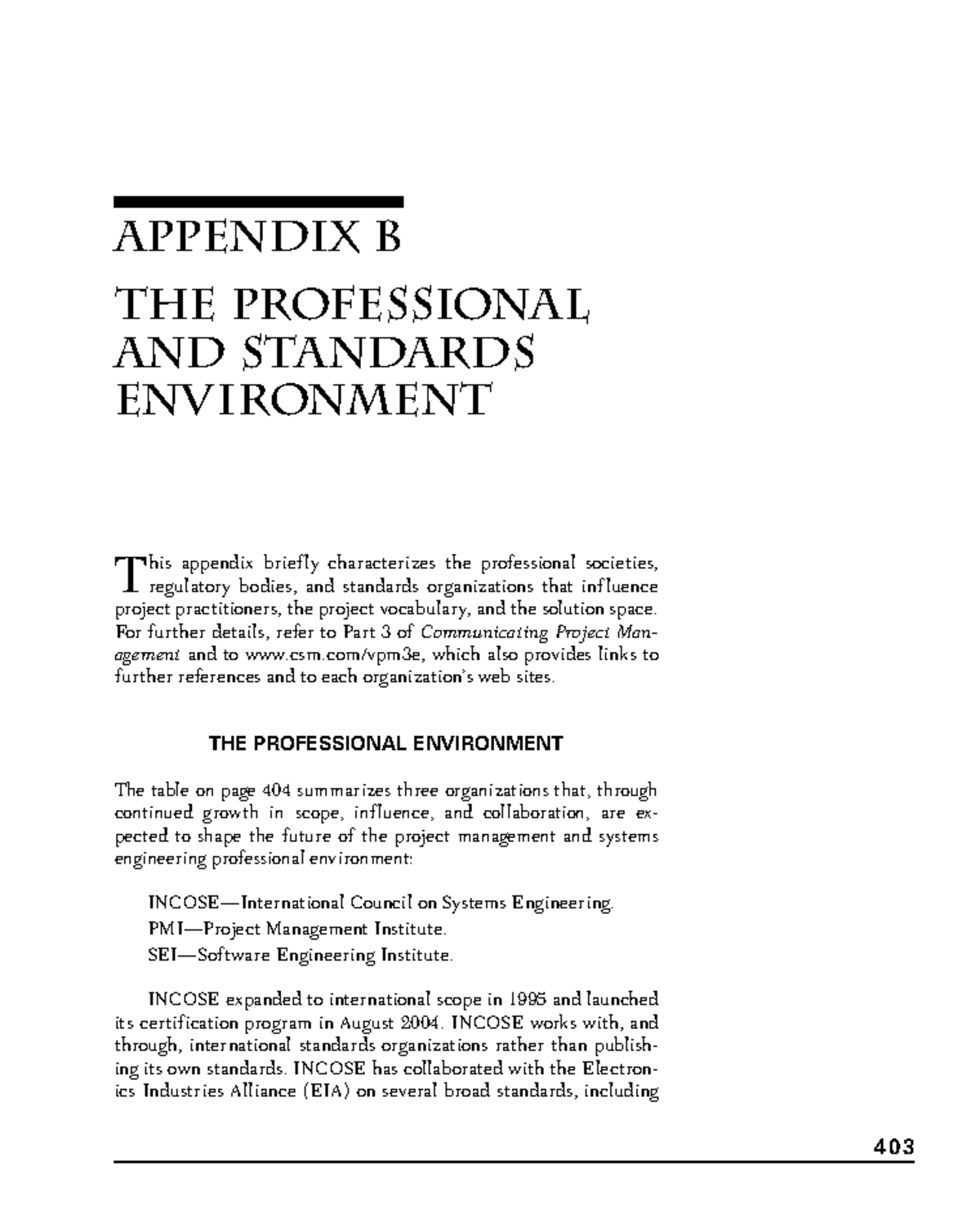 Appendix B - The Professional and Standards Environment - Appendix B ...