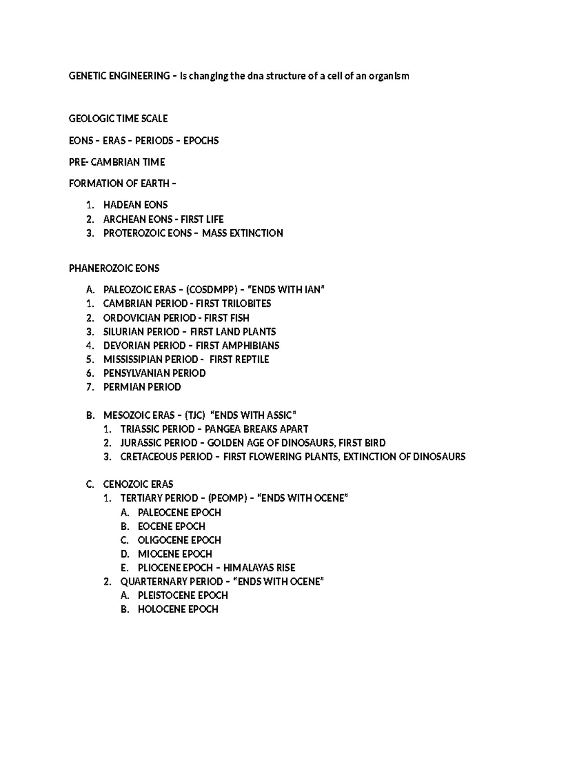 GEN BIO 2 - This a gen bio 2 quarter 3 outline - GENETIC ENGINEERING ...
