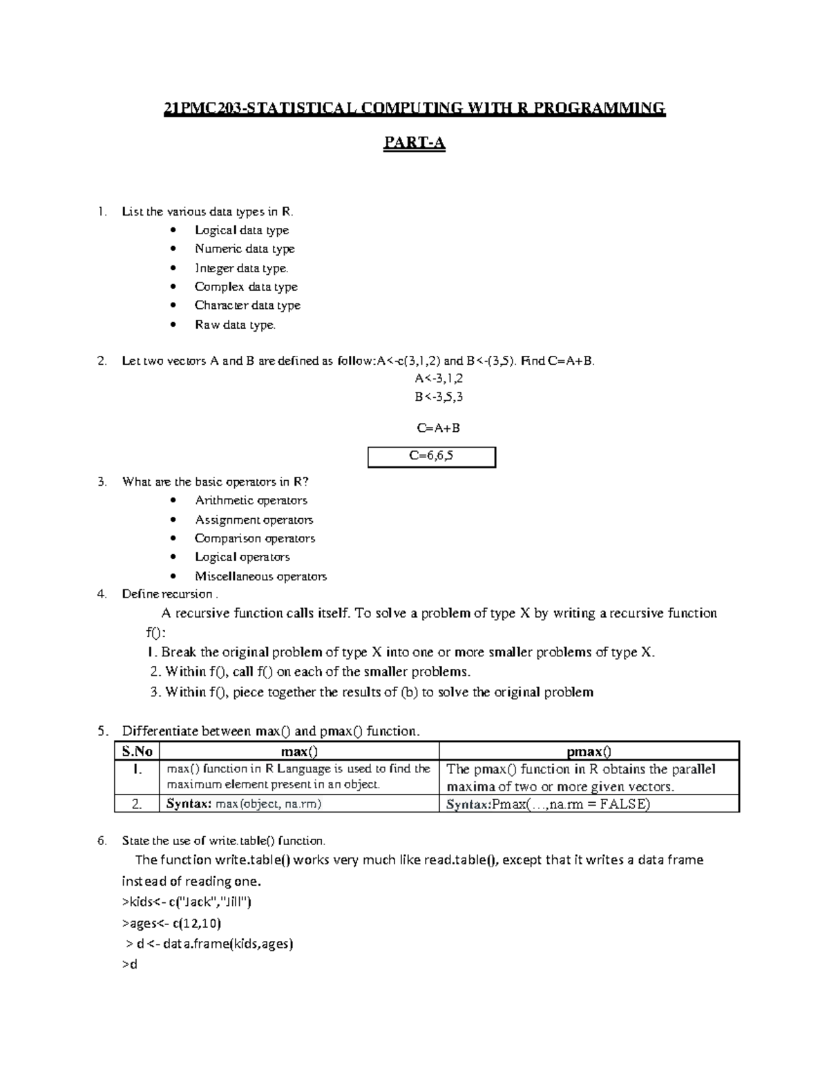 21PMC203 - Project - 21PMC203-STATISTICAL COMPUTING WITH R PROGRAMMING ...