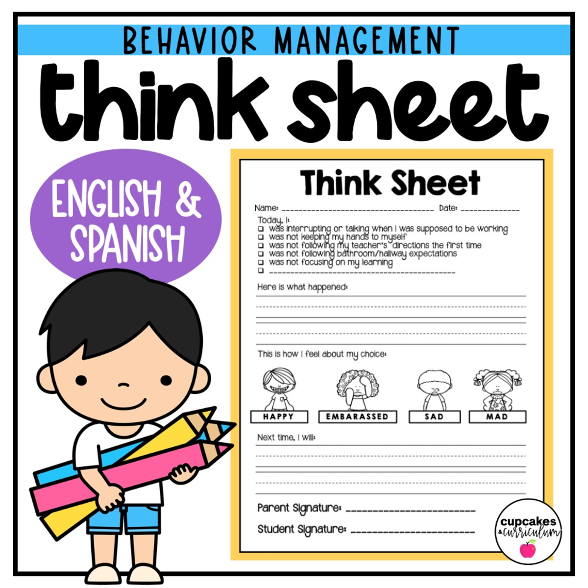 Freethink Sheetfor Classroom Management-1 - Think Sheet Name