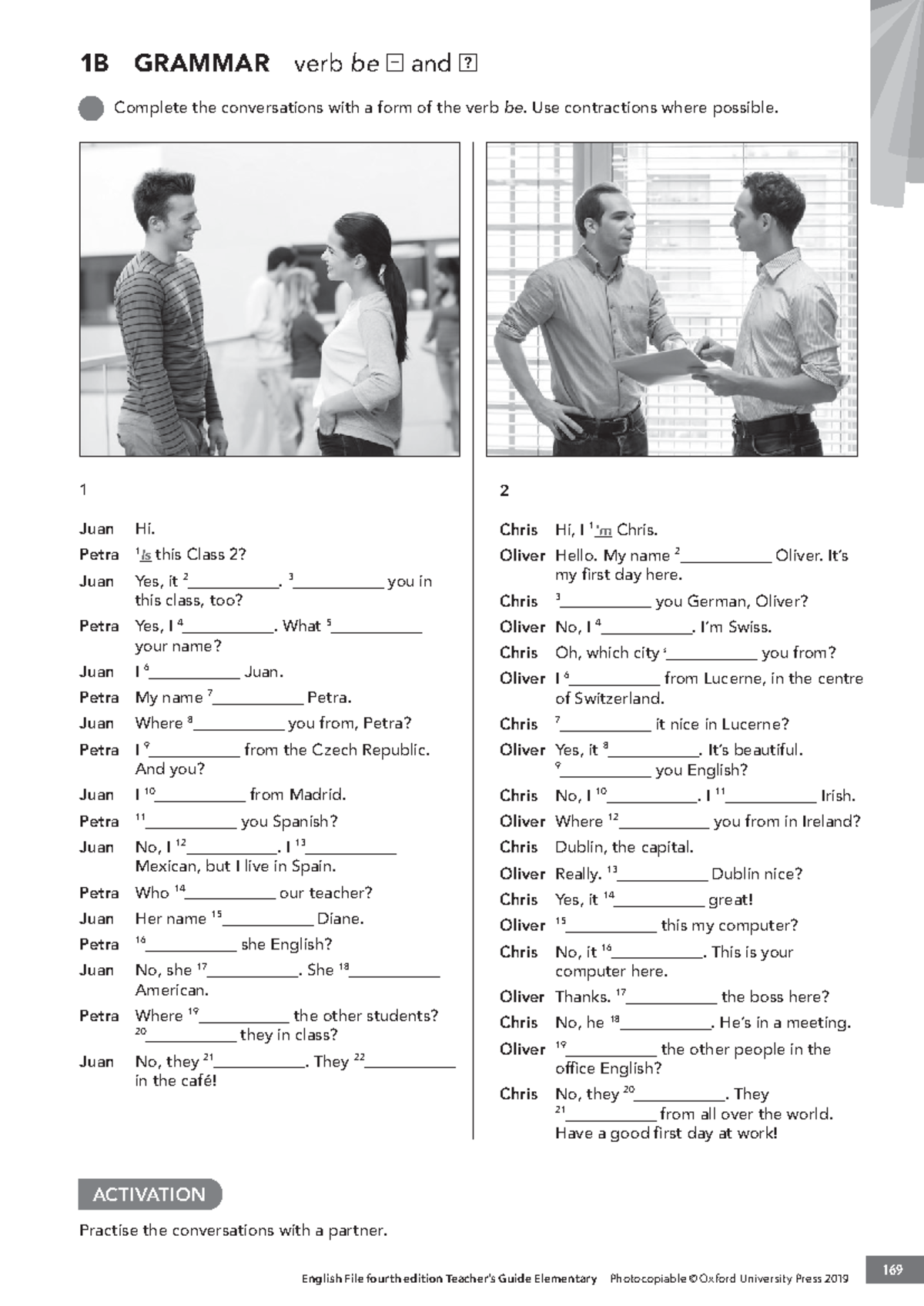 English File 4e Elementary TG PCM Grammar 1B - English F ile fourth ...