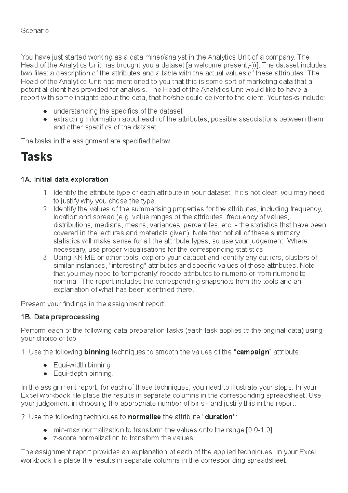 Project - The summary is not a narrative of what you have done, but a ...