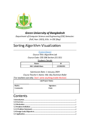 DLD Project Proposal - Data Structure and Algorithm - Studocu