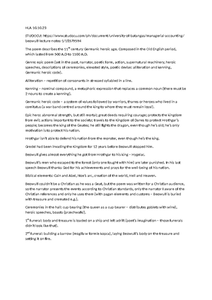 The Dream of the Rood - The Dream of the Rood What makes it a typical ...