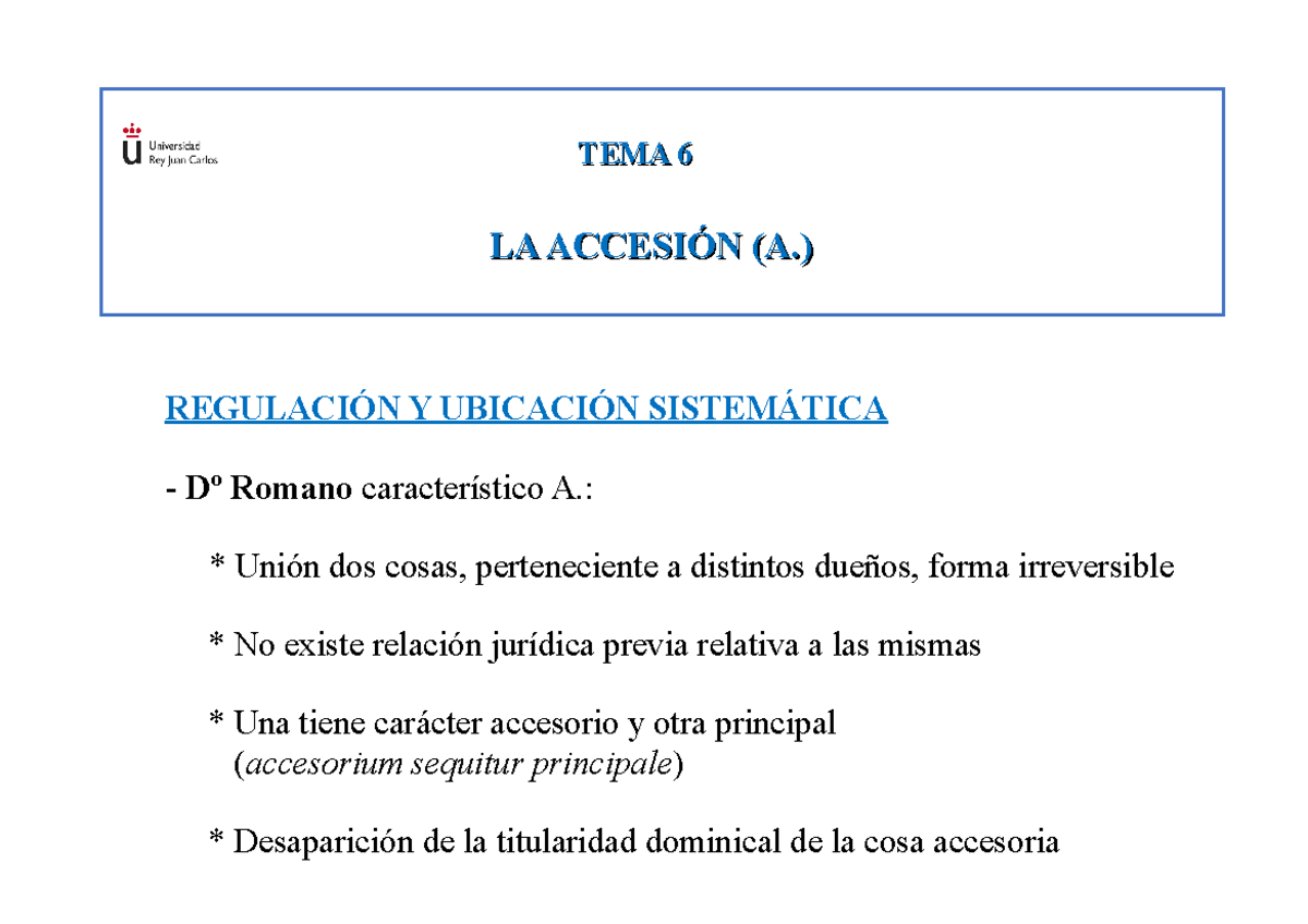 6 Tema 6 Accesión - alvaro marco - TEMA 6TEMA 6 LA ACCESIÓN (A.) LA ...