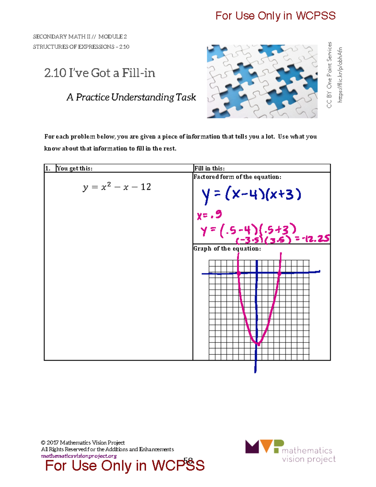 Task 2 - Work - SECONDARY MATH II // MODULE 2 STRUCTURES OF EXPRESSIONS ...
