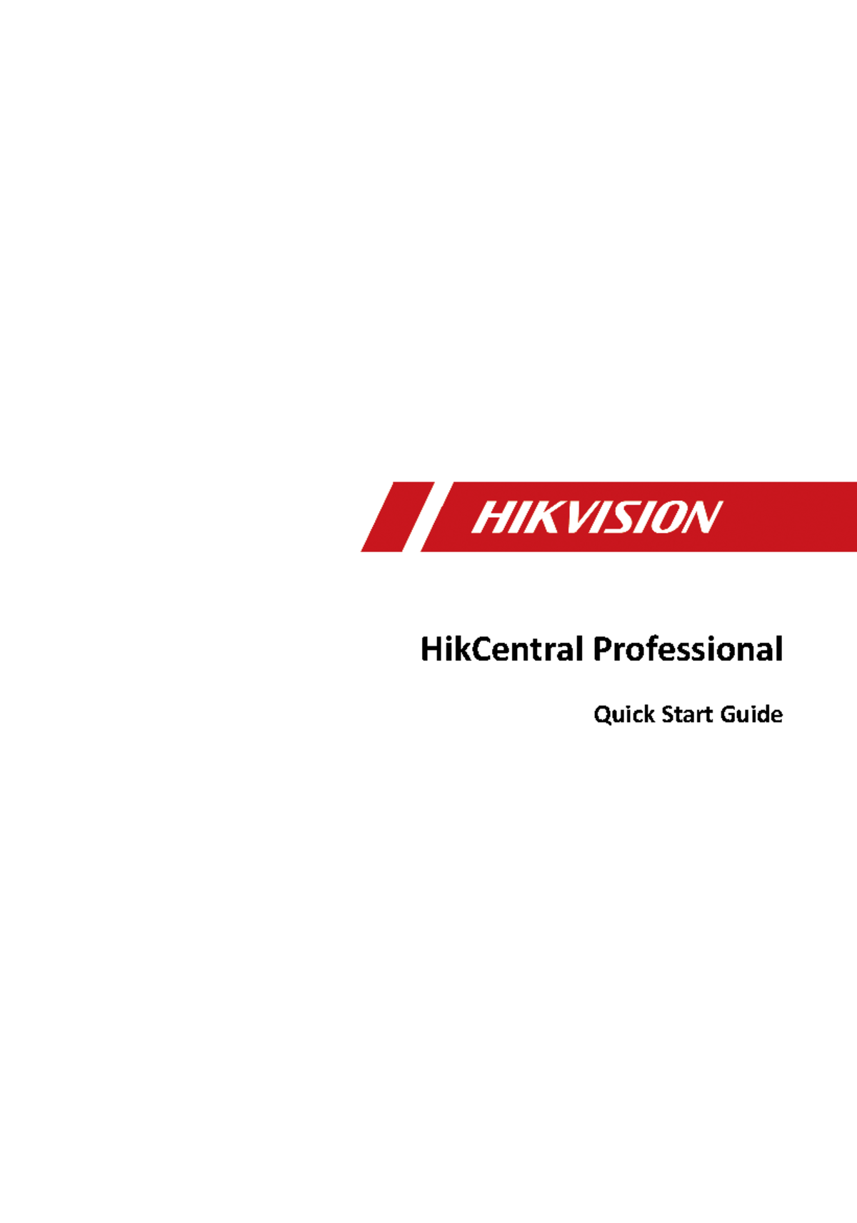 Hik Central-Professional Quick-Start-Guide 2 - HikCentral Professional ...