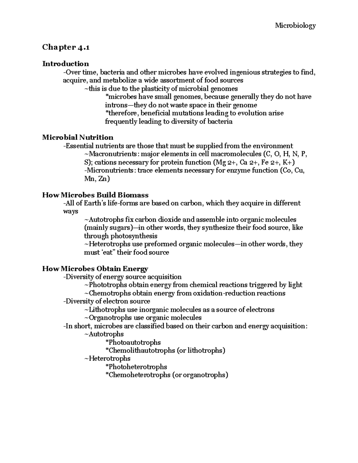 Micro 4.1 Outline - Microbiology Chapter 4. Introduction -Over time ...