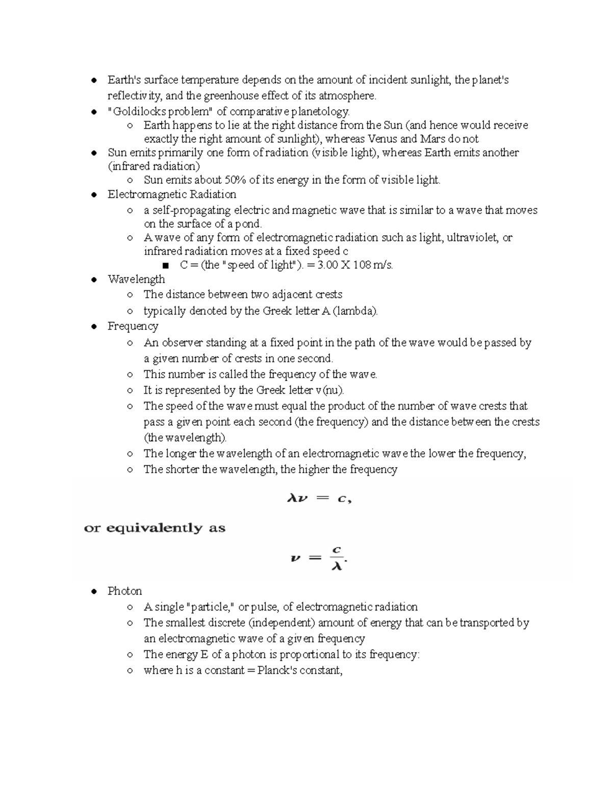 Kump Ch3 p 36-52 - Kump Ch3 p 36-52 - Earth's surface temperature ...