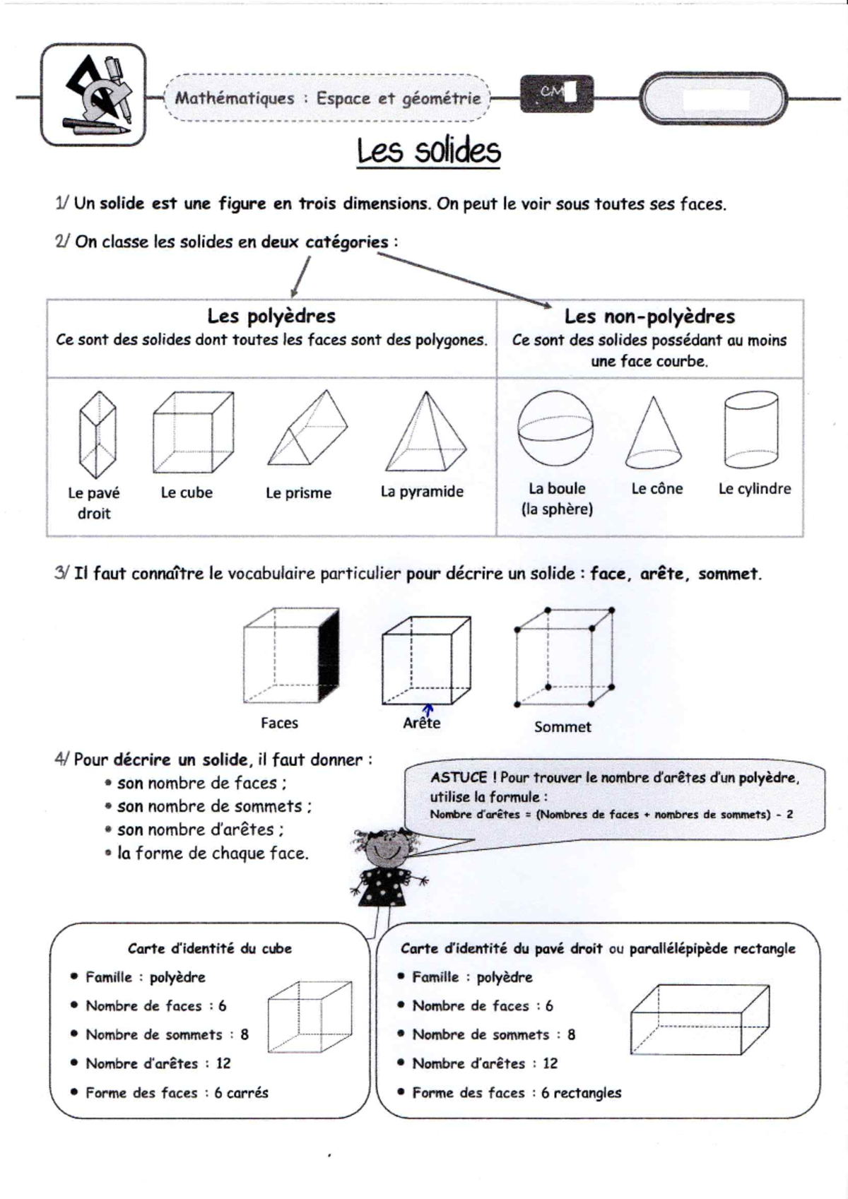 Leçon-solides-cm1 - les solides - Français - Studocu