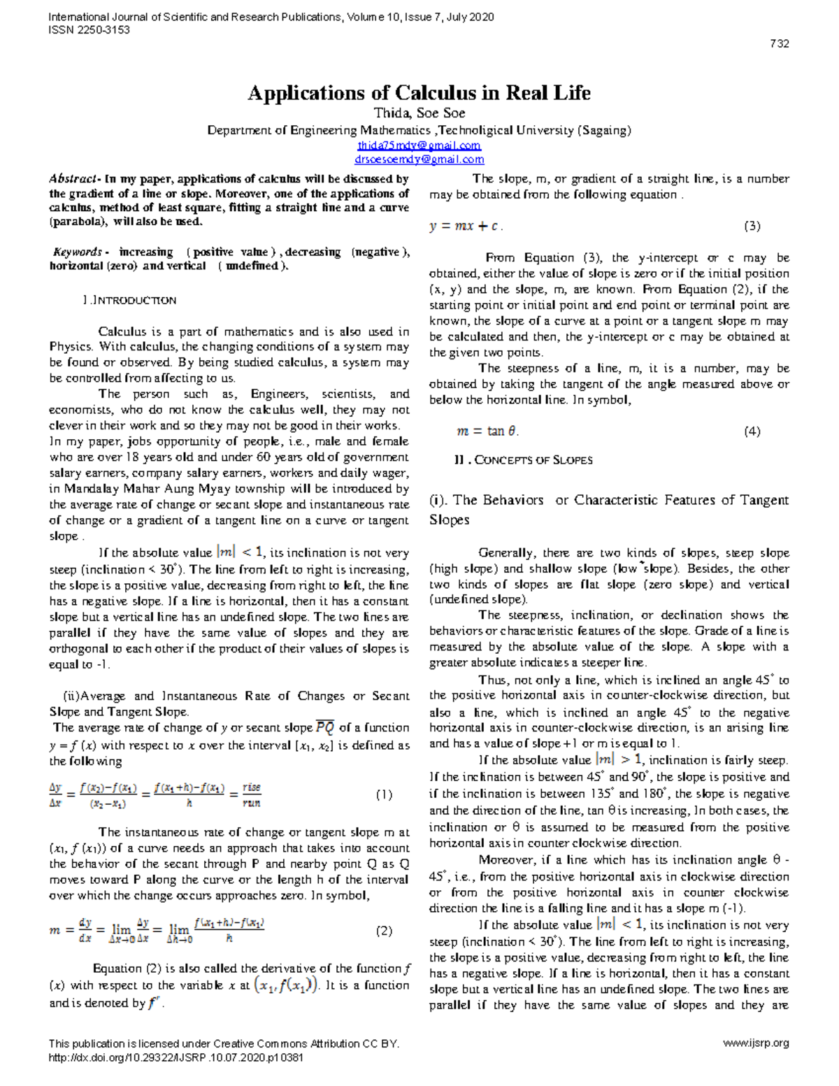 Applications of Calculus in Real Life - Moreover, one of the ...