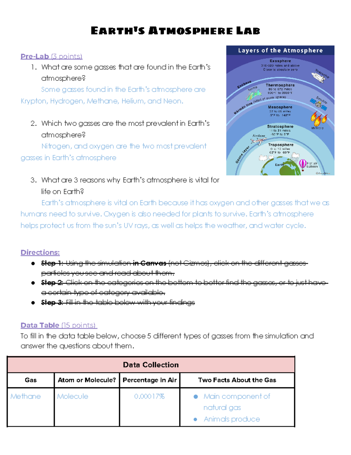 Copy of Naghdi Earth's Atmosphere Lab Condor - Earth's Atmosphere Lab ...