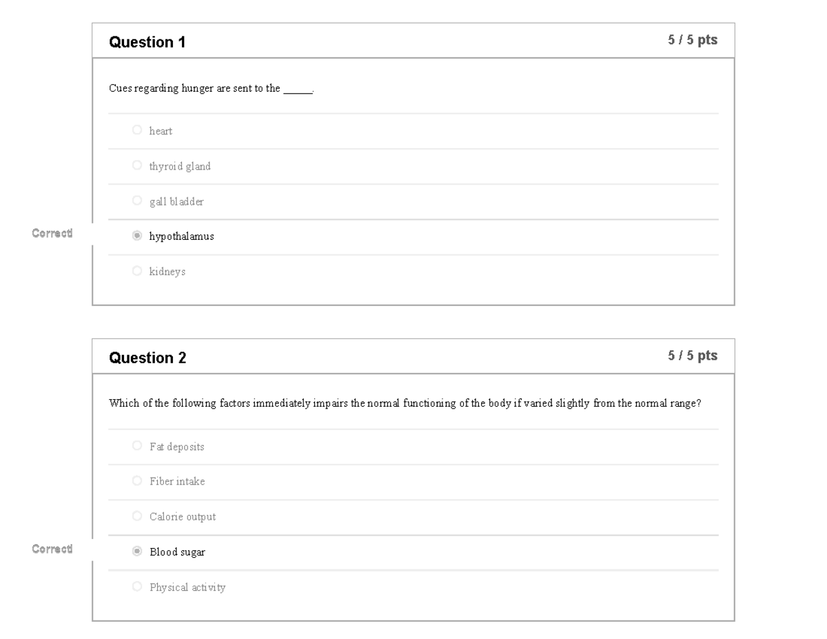 Chapter 5 Quiz 1 KINE1164 I01 192S Intro TO PHYS Fitness & Sports I ...