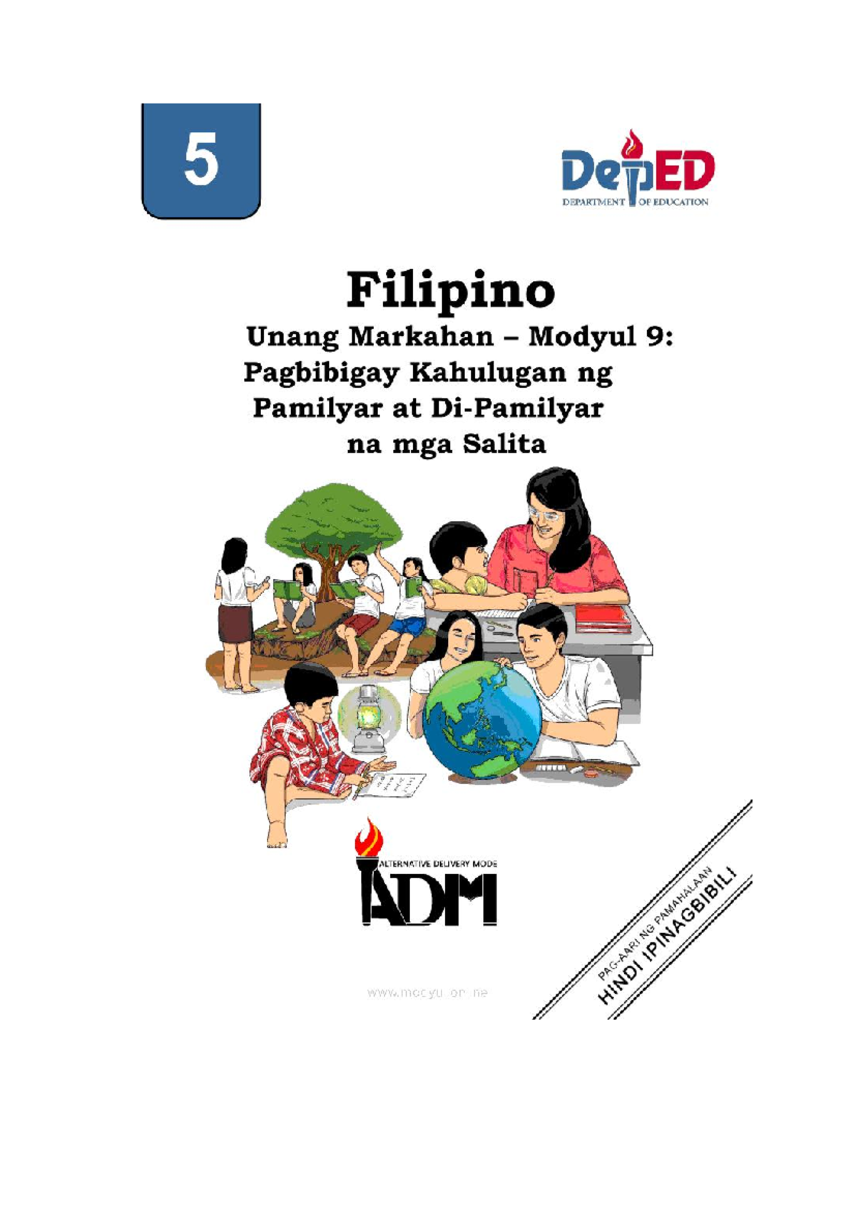 Modyul-9 - learn a lot - 5 DepeD DEPARTMENT OF EDUCATION Filipino Unang ...