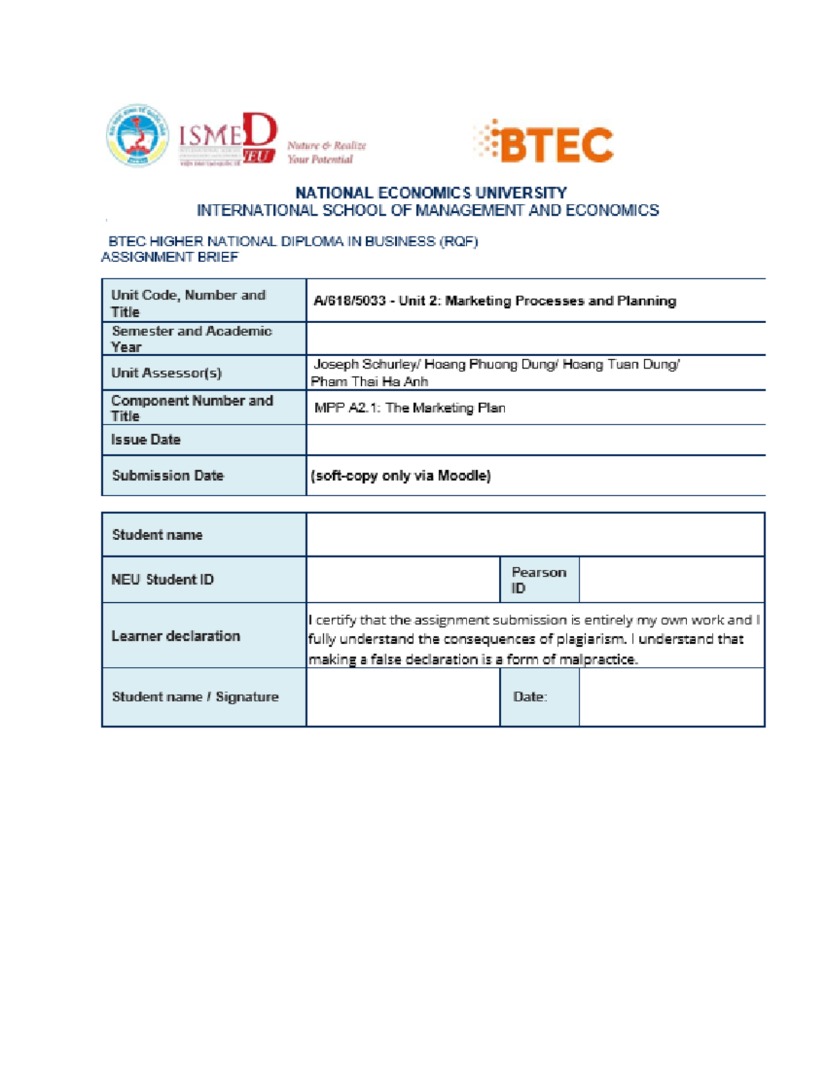 Doc1 - Marketing Processing & Planning - Studocu