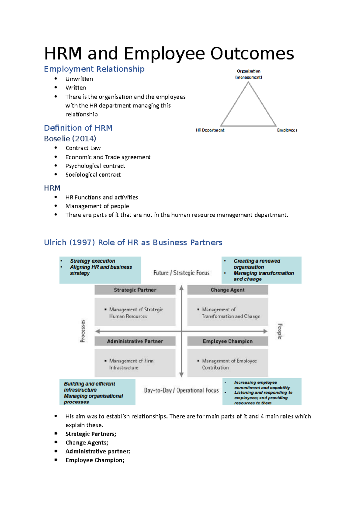 Lec 2 - HRM and Employee Outcomes - HRM and Employee Outcomes ...