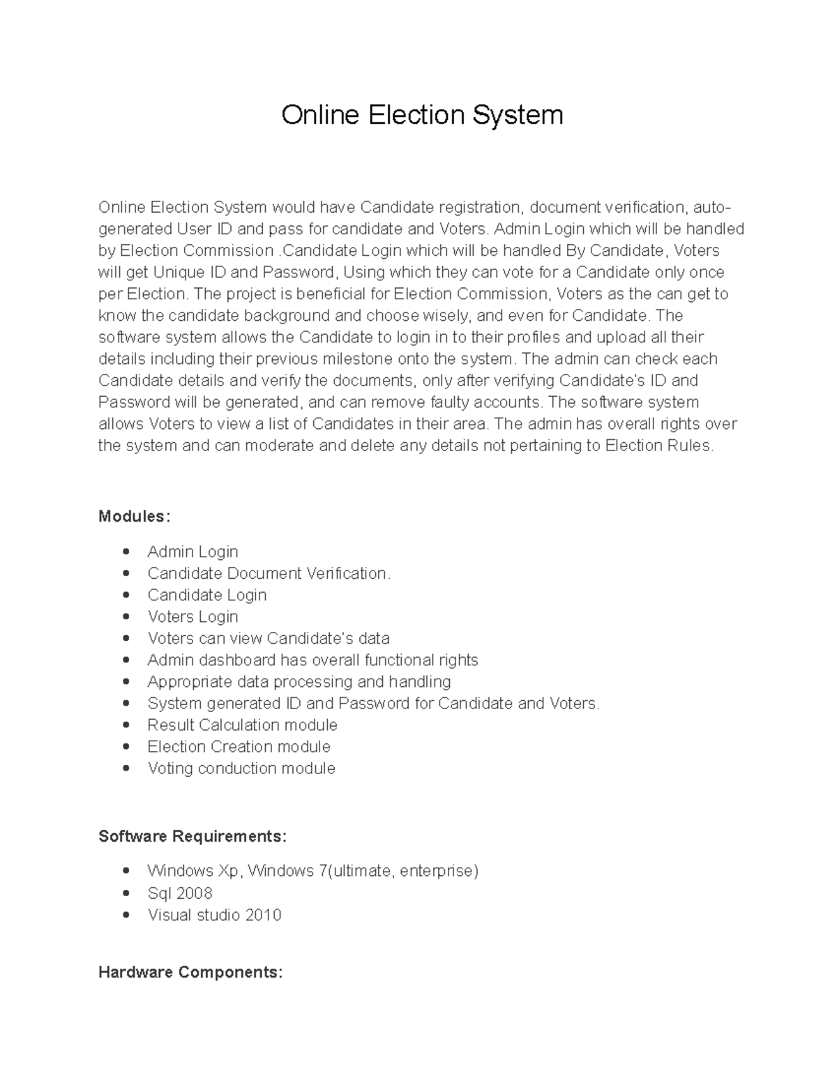 S64 - very usefullless - Online Election System Online Election System ...