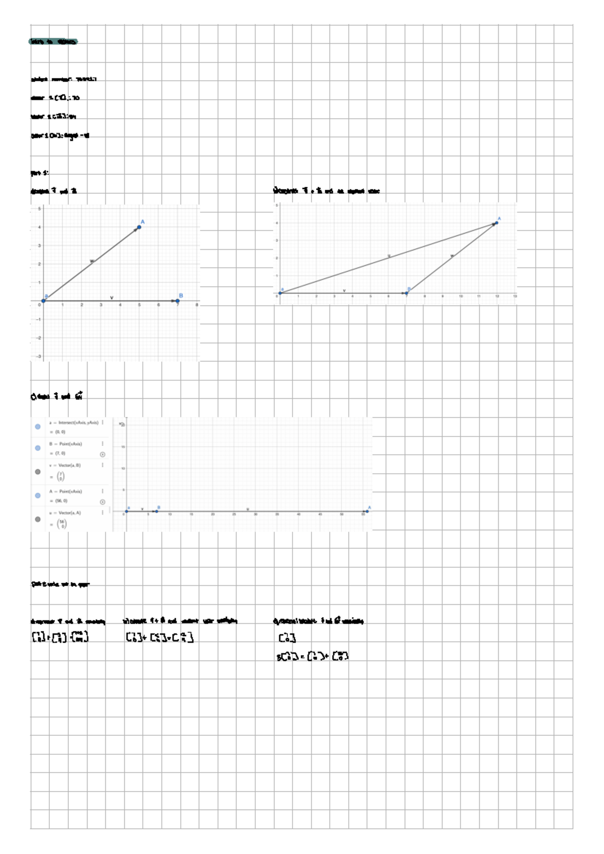 Intro to vectors - assignment for last unit - vectors student number ...