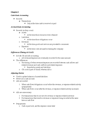 Unit 10 Part 1 - notes - Unit 10 Part 1: Accounting Notes Components of ...