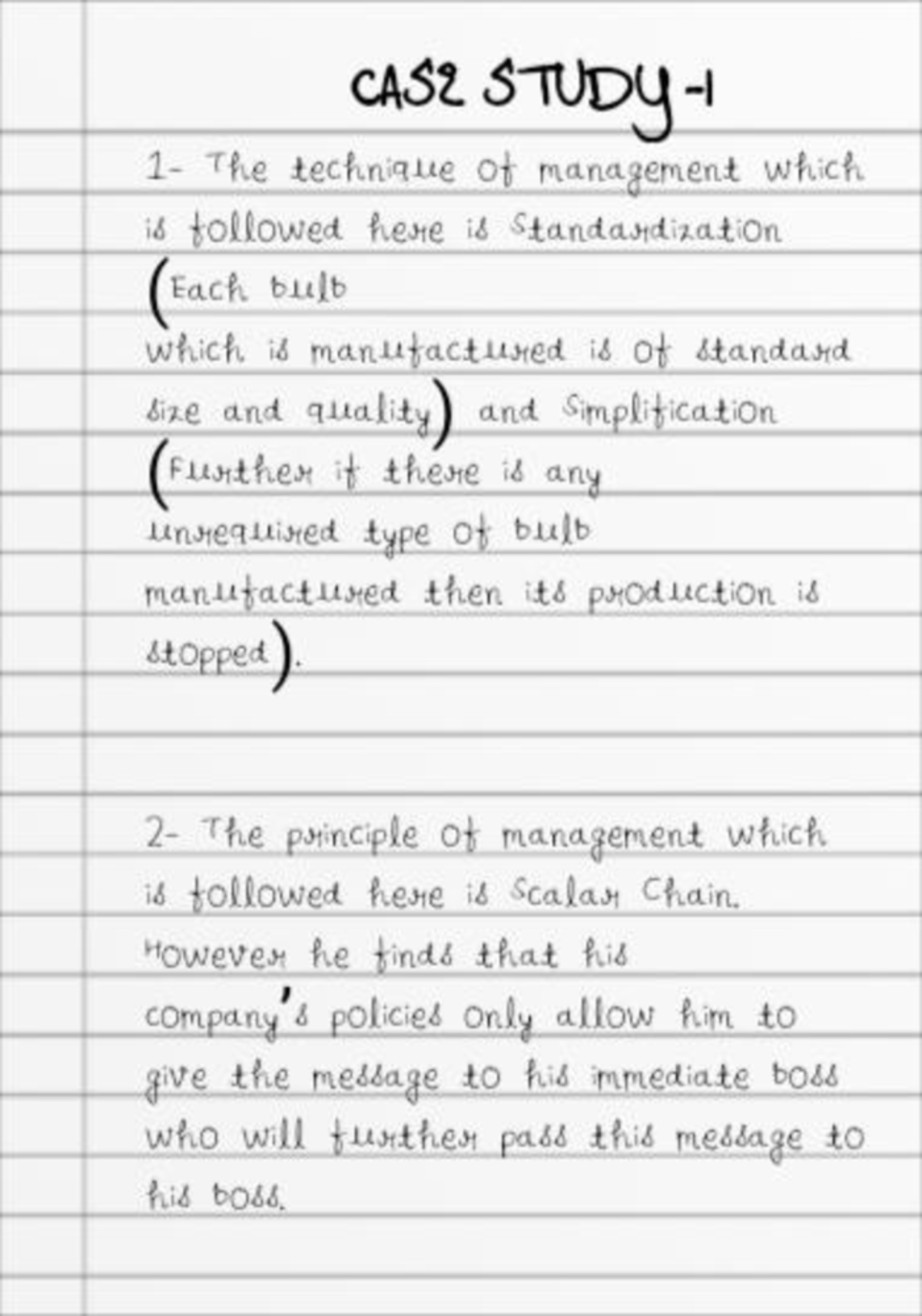 Vishal yadav OB case study - Masters of Business Administration - Studocu