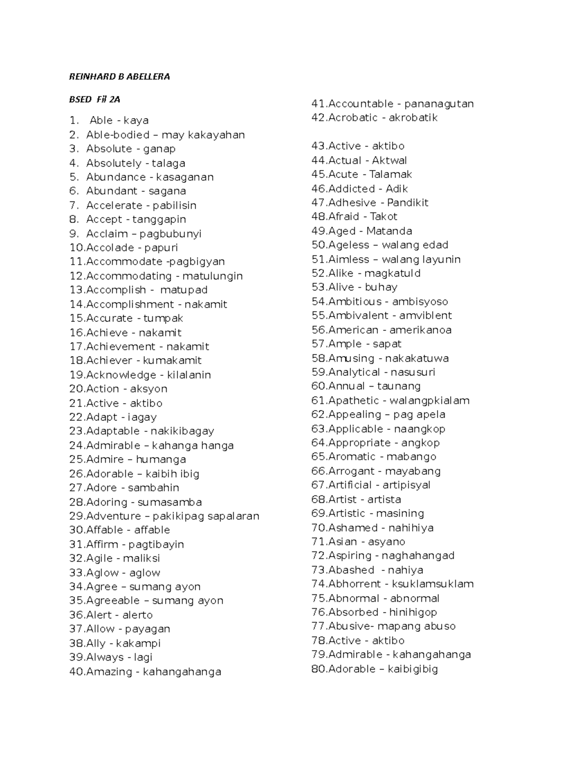 5000 words - Hcvjc to get well - REINHARD B ABELLERA BSED Fil 2A Able ...