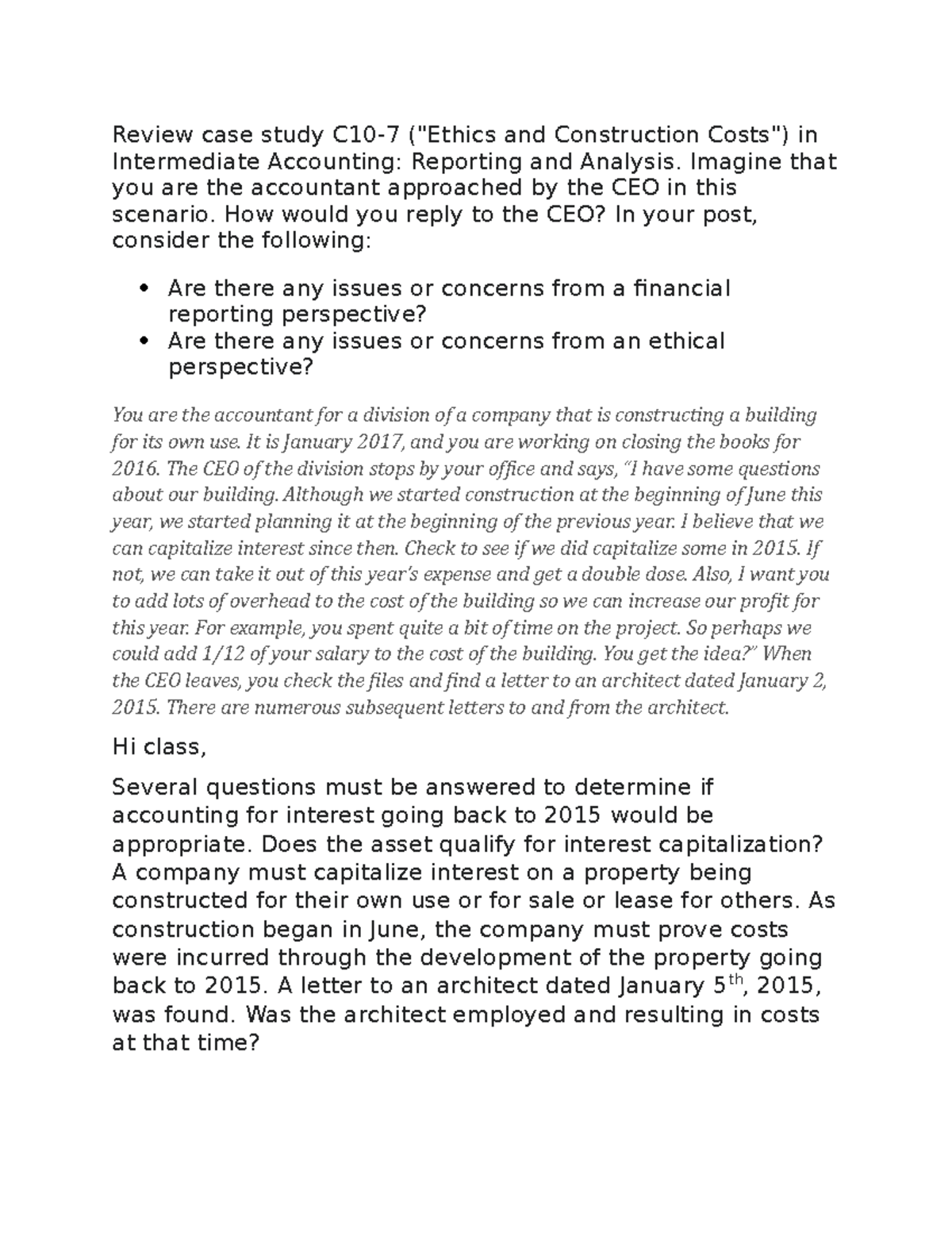 2.1 discussion - Module 2 - I got an A on the assignment - Review case ...