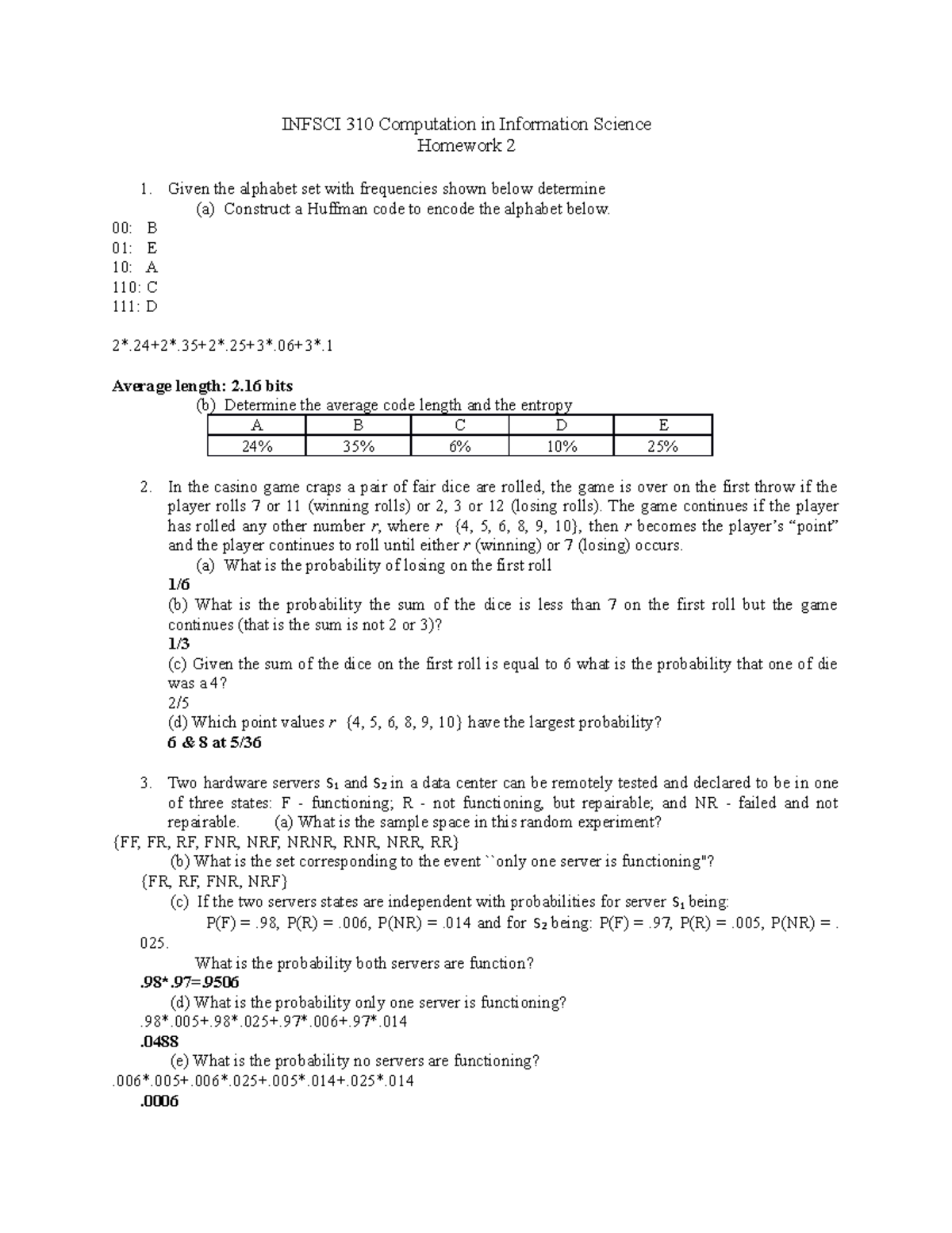 Computing HW2 - Homework 2 for CMPINF0310 - INFSCI 310 Computation in Information Science ...