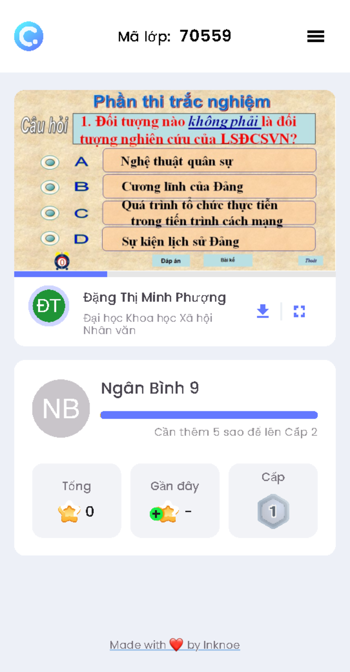 Class Point App 70559 - Gggc - Dẫn Luận Ngôn Ngữ - Made with by Inknoe ...