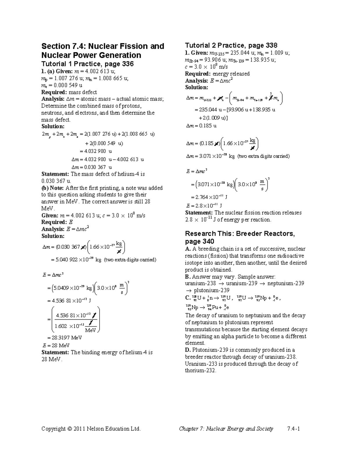 Phys11 sm 7 4 - rekergrgegrqr - Copyright 2011 Nelson Education Ltd ...