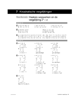 Uitw H1 Klas 2 13e editie - 1 Rekenen met letters Voorkennis ...