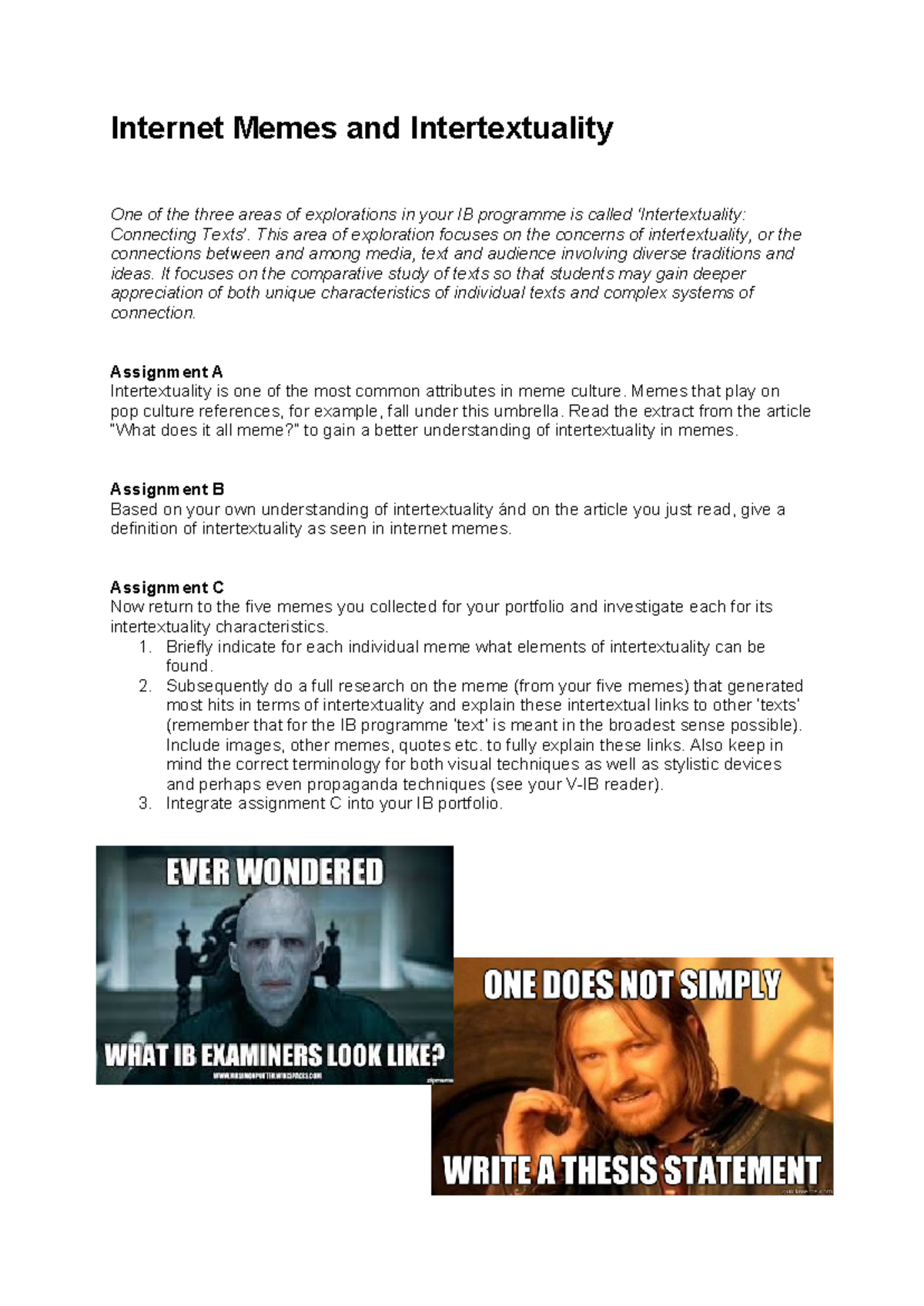 2 Internet Memes and Intertextuality - This area of exploration focuses ...