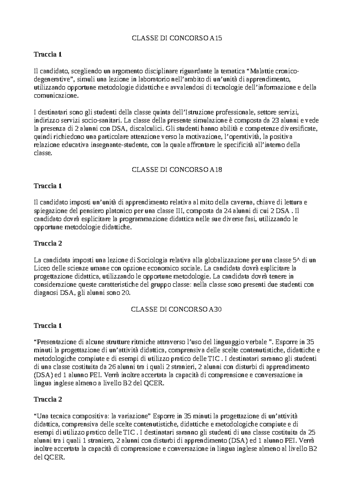 Prova-orale-concorso-docenti-secondaria-posto-comune-esempio 2 - CLASSE ...