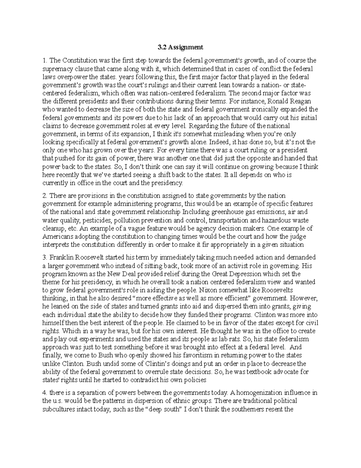 Week 3 assignment - 3 Assignment The Constitution was the first step ...