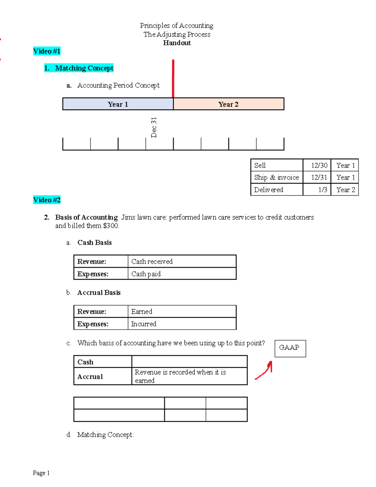 PA - #03 - Adjusting Process - Handout - Principles of Accounting The ...