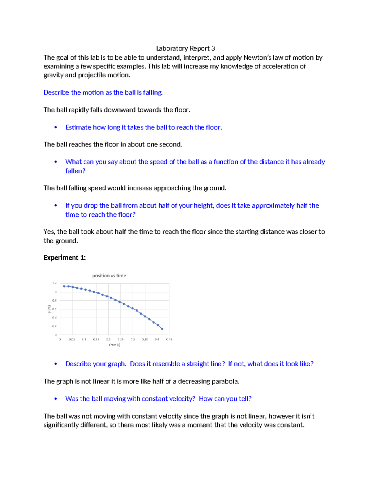 Phys221 lab3 - lab 3 online - Laboratory Report 3 The goal of this lab is to be able to ...