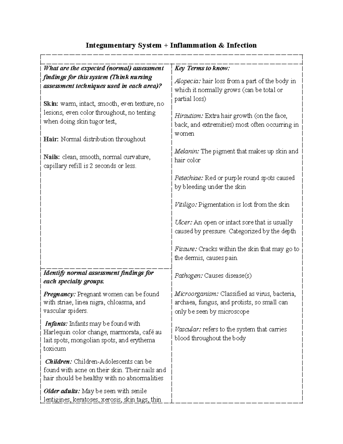 Integumentary System Holistic - Integumentary System + Inflammation ...