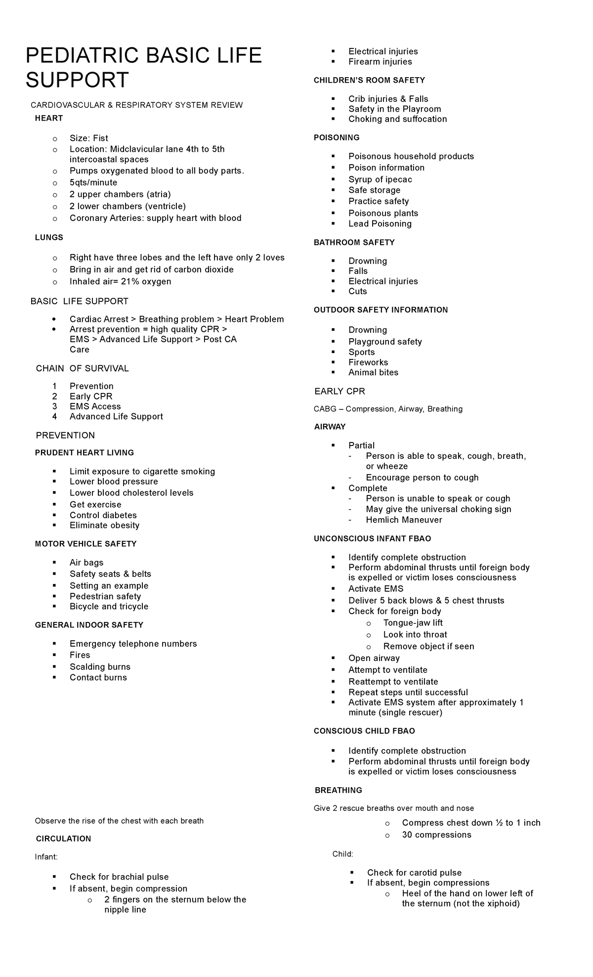 04 Pediatric Basic Life Support - PEDIATRIC BASIC LIFE SUPPORT ...