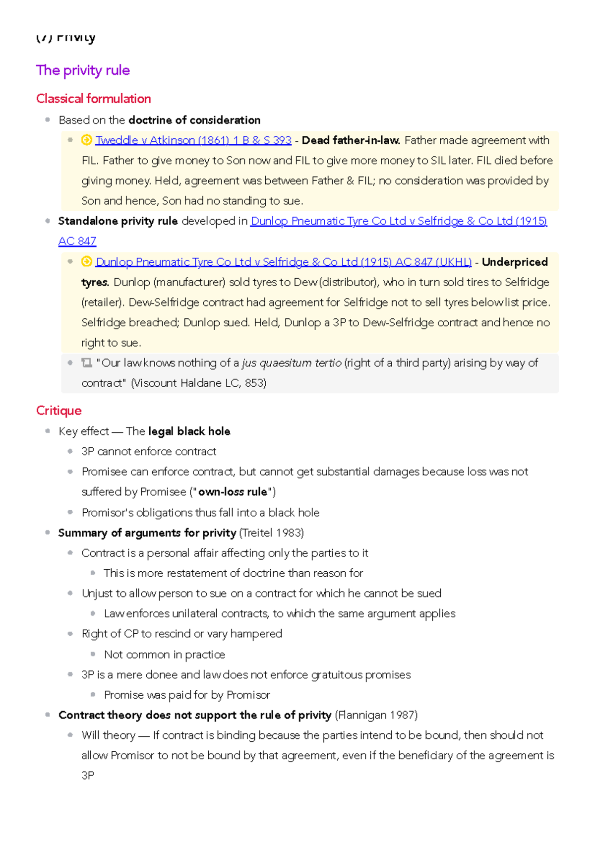 (7) Privity - (7) Privity The privity rule Classical formulation ...