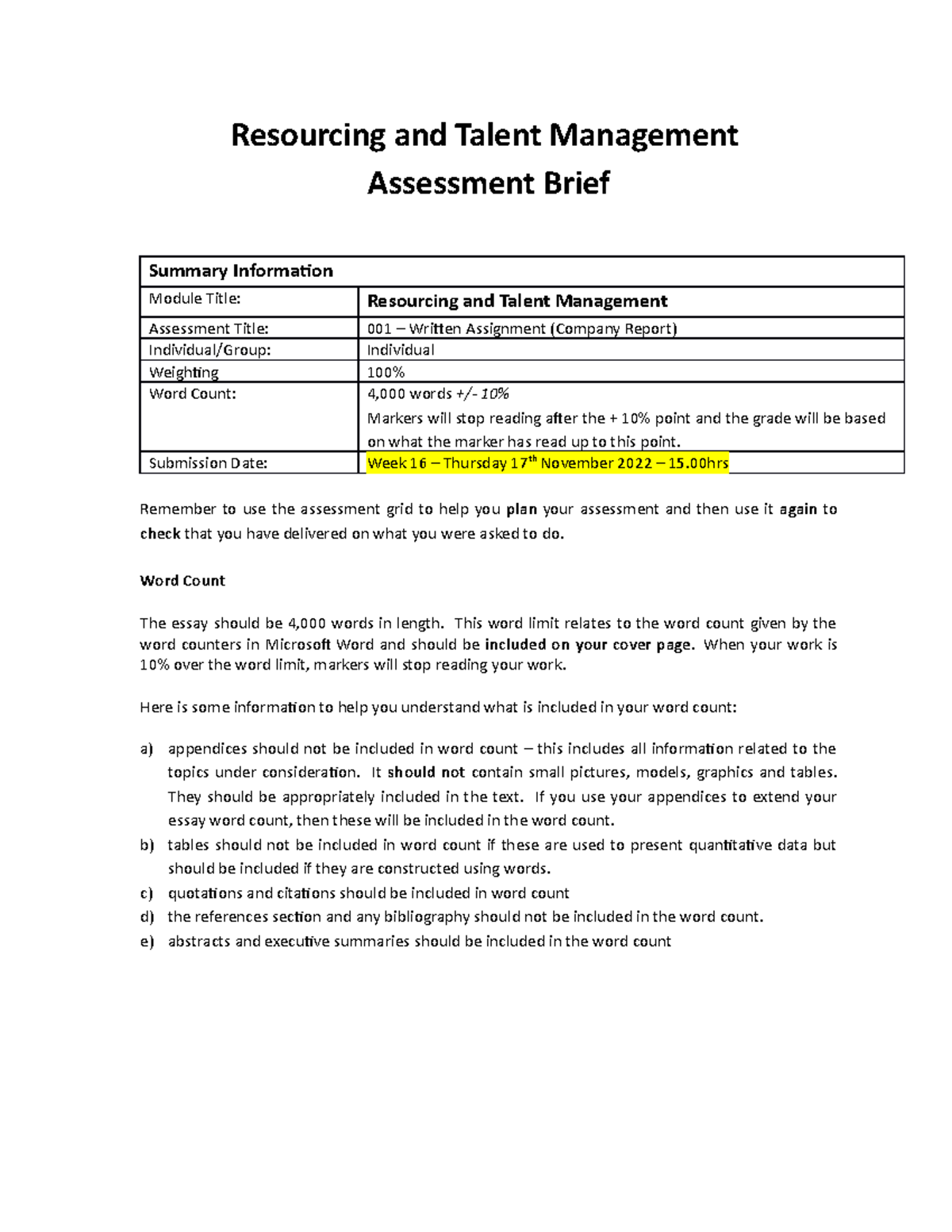 Assessment Brief 22-23(6) - Resourcing and Talent Management Assessment ...