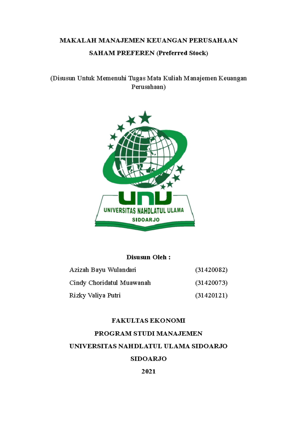 Makalah Saham Preferen (Preferred Stock) - MAKALAH MANAJEMEN KEUANGAN ...