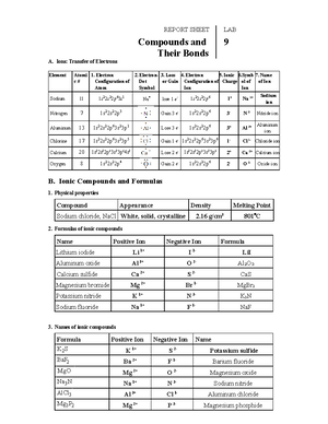LAB Report Flame Test1 - OBJECTIVE The experiment conducted aimed to ...