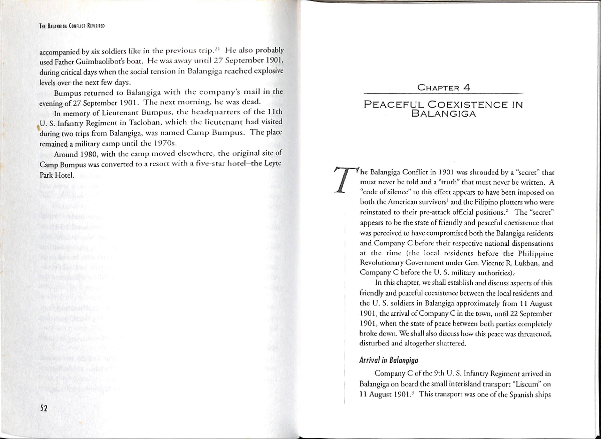 The Balangiga conflict revisited (Chapter 4) - Accountancy - Central ...