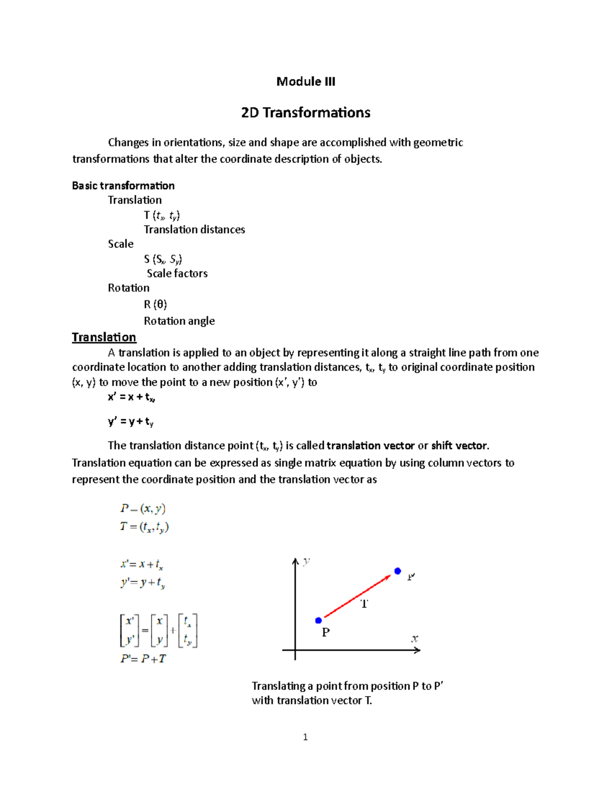 CG mod3 1 - It's an easy way for computer students to study notes ...