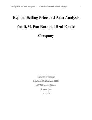 MAT 240 Project One - My assignments from class MAT 240 at SNHU ...